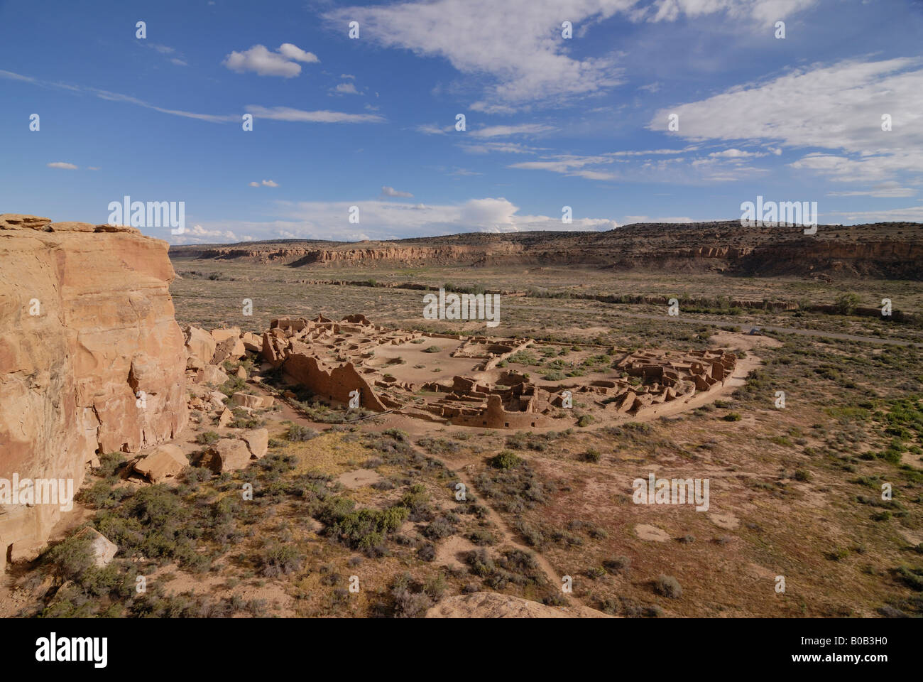 Chaco ruins in the Chaco culture National Park New mexico USA Stock ...