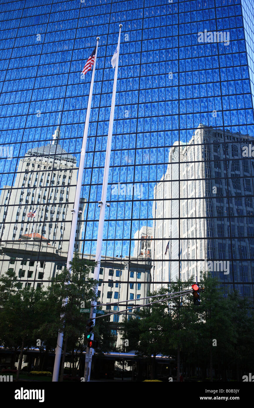 Reflections in the John Hancock Tower, Boston, Massachusetts, New ...