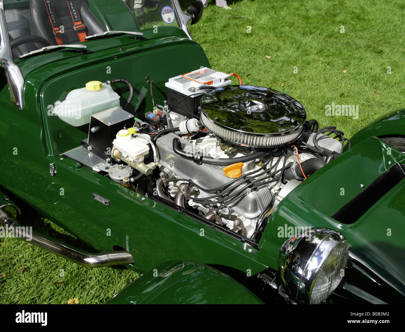 Rover 8 cylinder custom built engine Stock Photo - Alamy