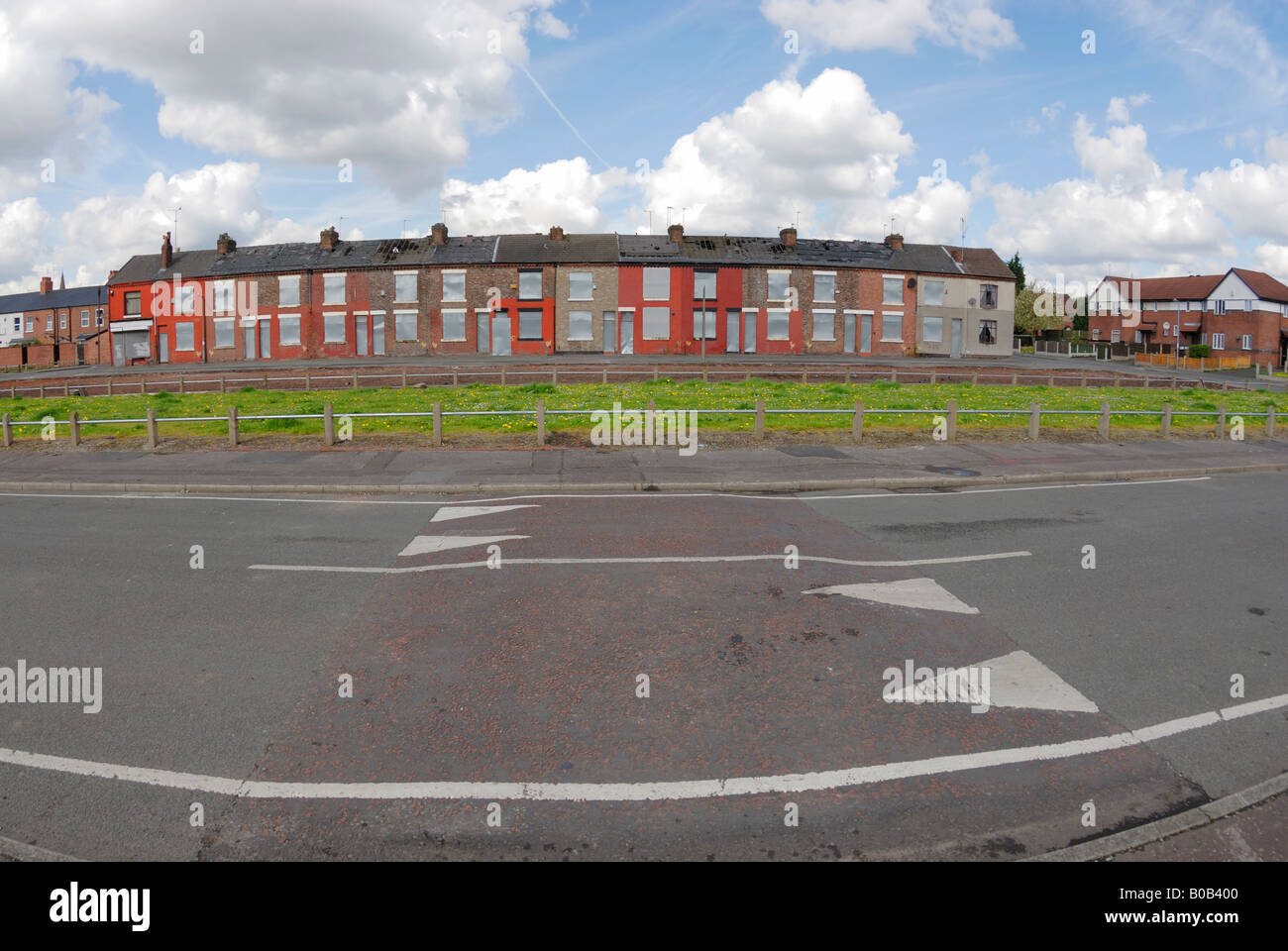 A housing estate off Langworthy Road in Salford where a large number of ...