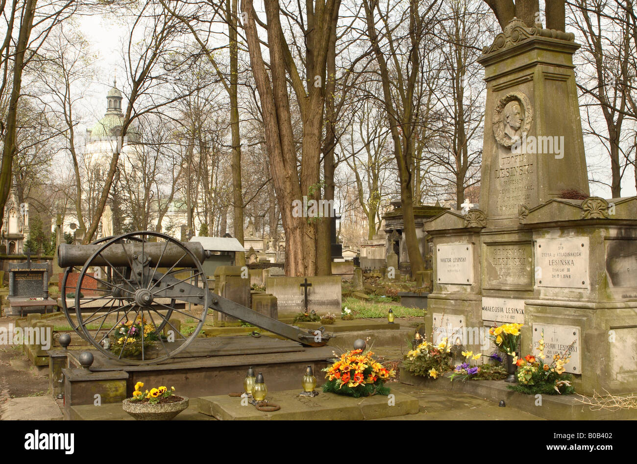 Warsaw Poland the Powazki cemetery is the largest in Warsaw includes ...