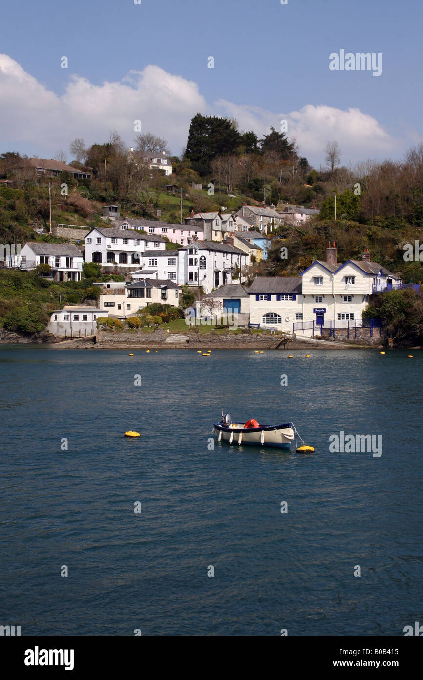 THE VILLAGE OF BODINNICK ACROSS THE RIVER FOWEY. CORNWALL. UK Stock ...