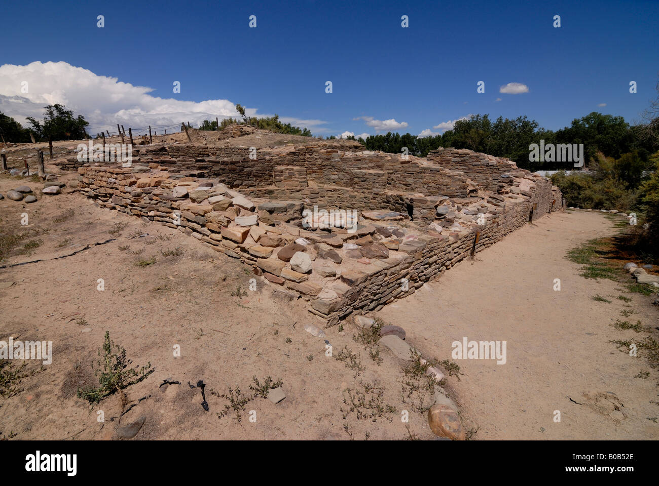 Indian ruins in the Salmon state park New Mexico Stock Photo - Alamy