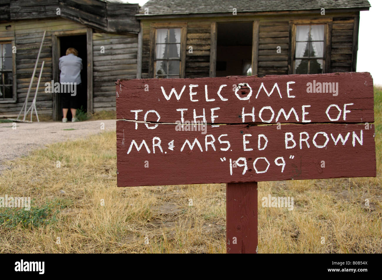 North America, USA, South Dakota, Prairie Homestead. Historic homestead ...