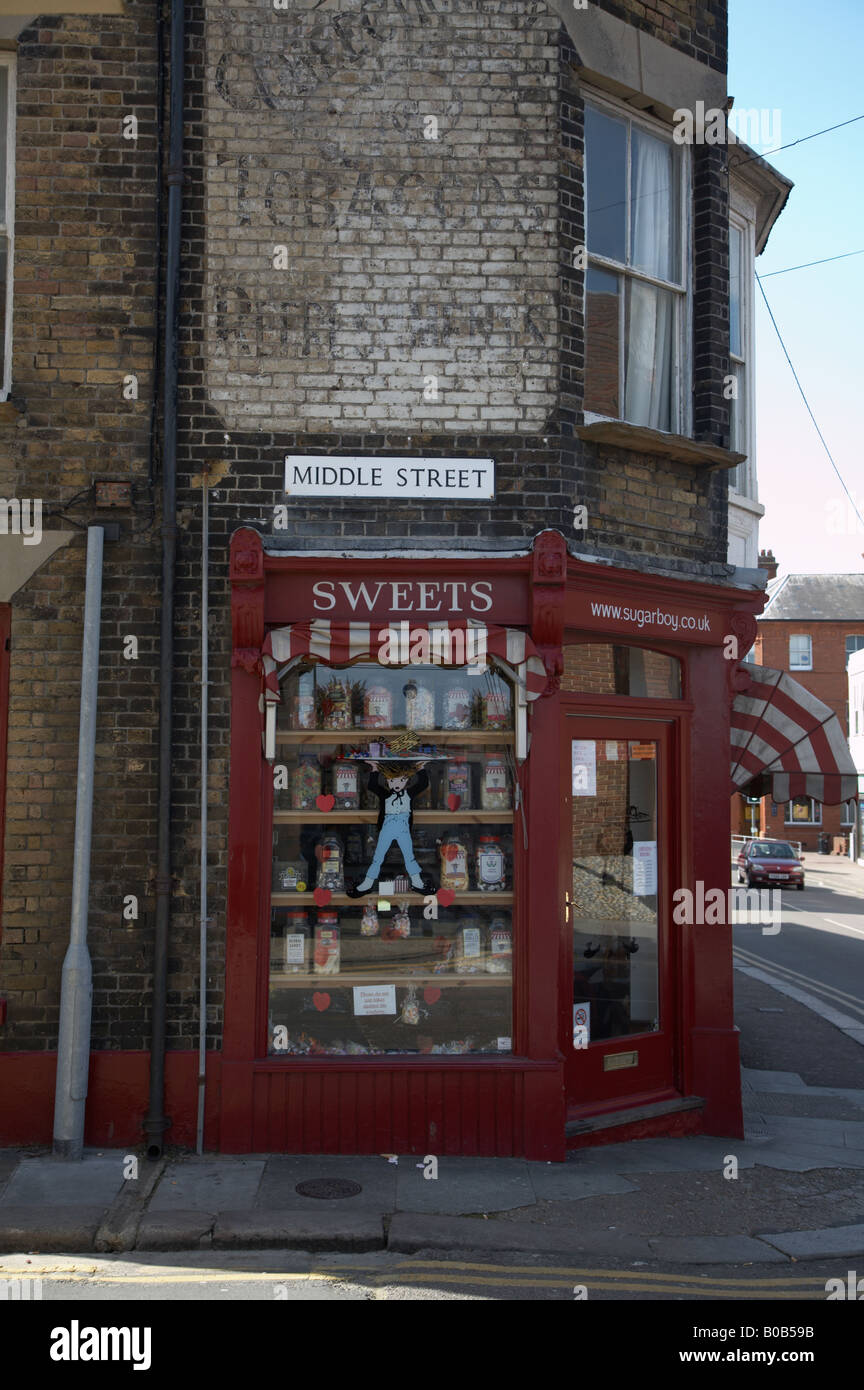 Middle Street Sweet Shop Deal Kent Stock Photo - Alamy