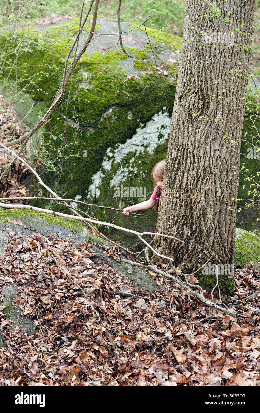 SOUTH CAROLINA YORK A beautiful young girl peeking from behind a tree ...