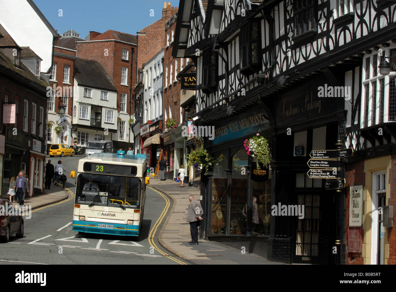 Wyle Cop Shrewsbury Shropshire UK Stock Photo - Alamy