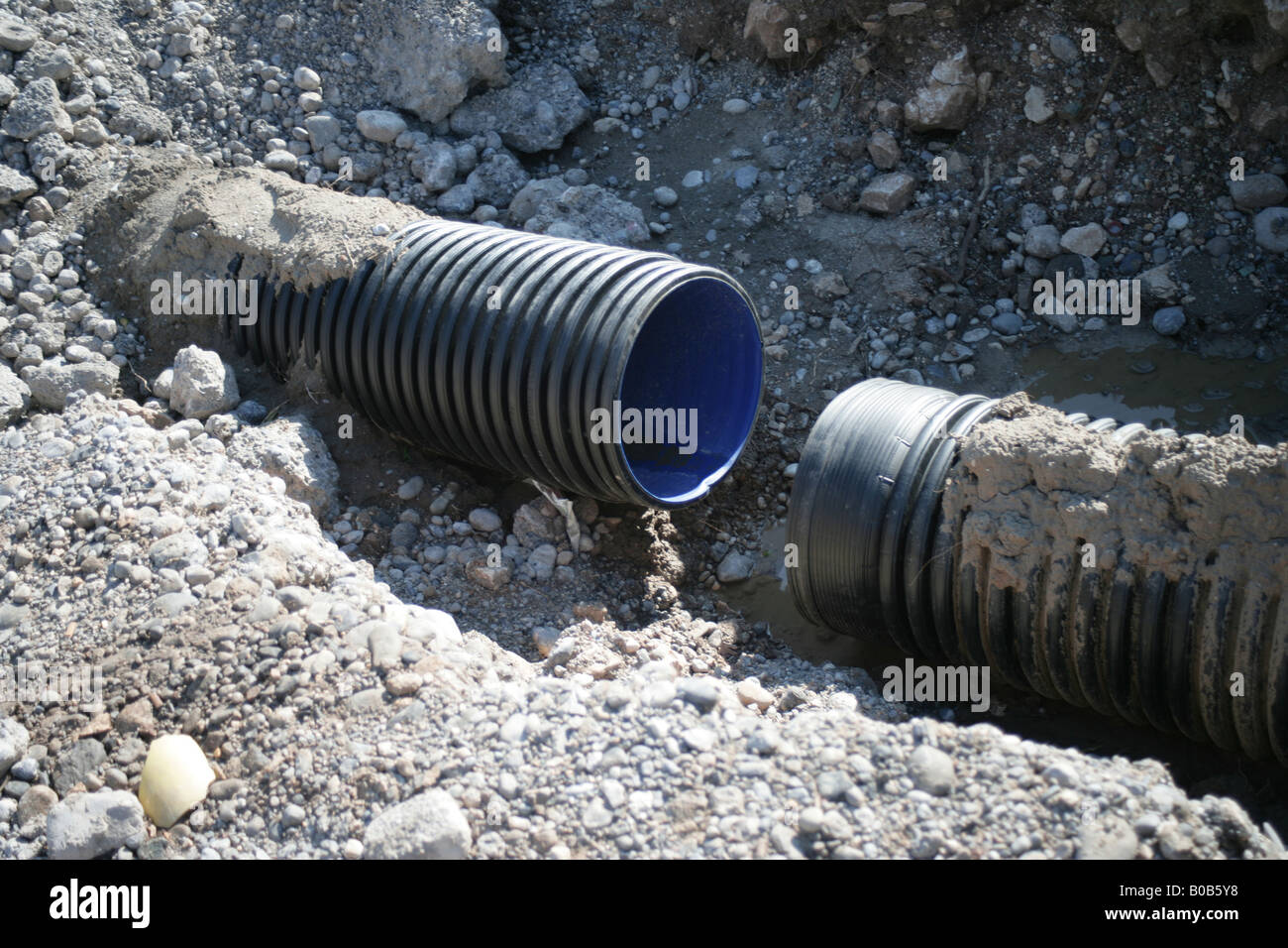 underground pipe roadside Montenegro Stock Photo - Alamy