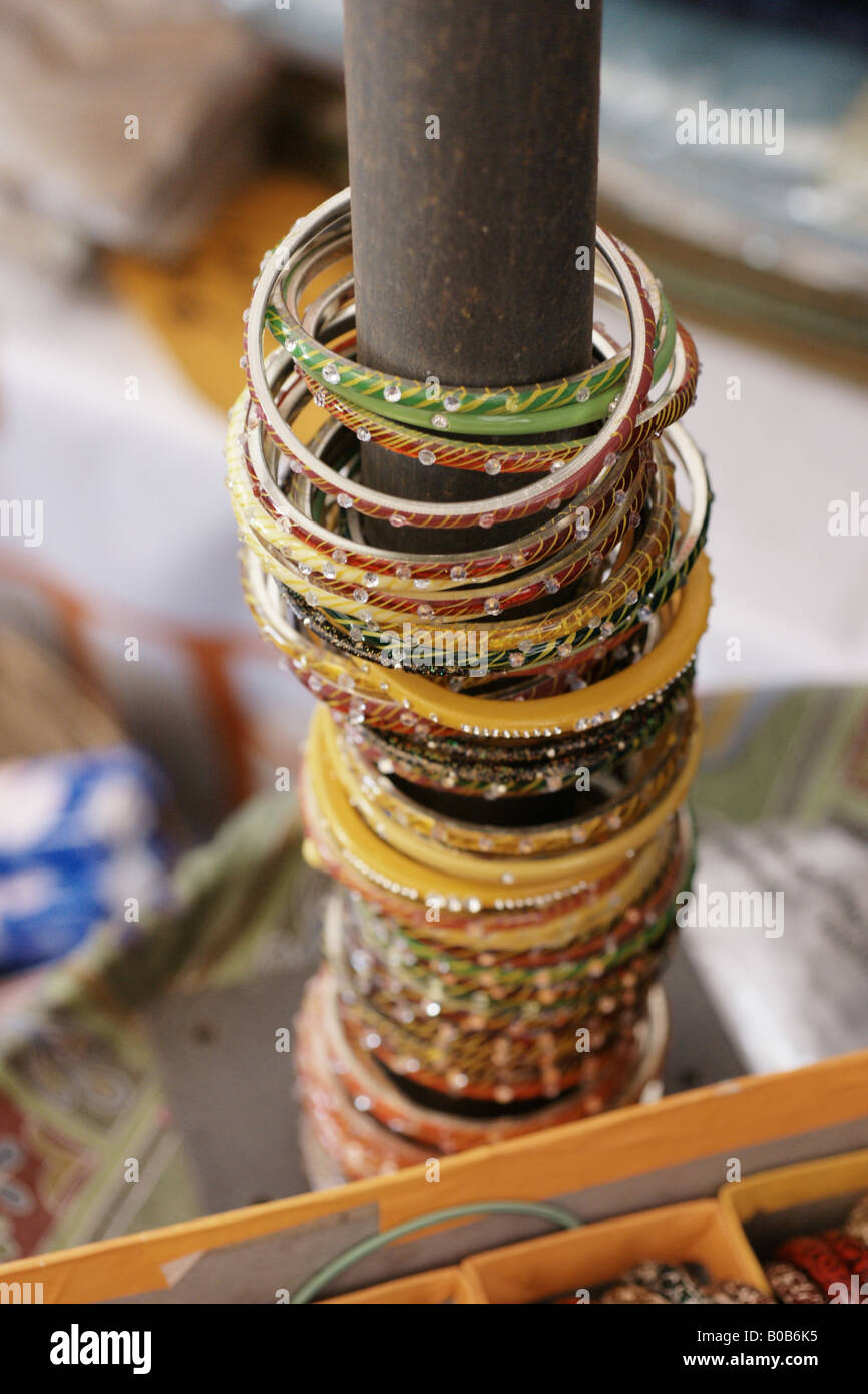 A stack of bracelets sold at local market Stock Photo - Alamy