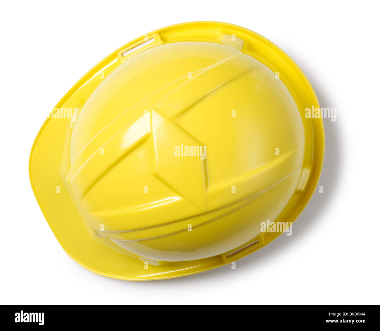 Yellow worker safety helmet icon Cut Out Stock Images & Pictures - Alamy