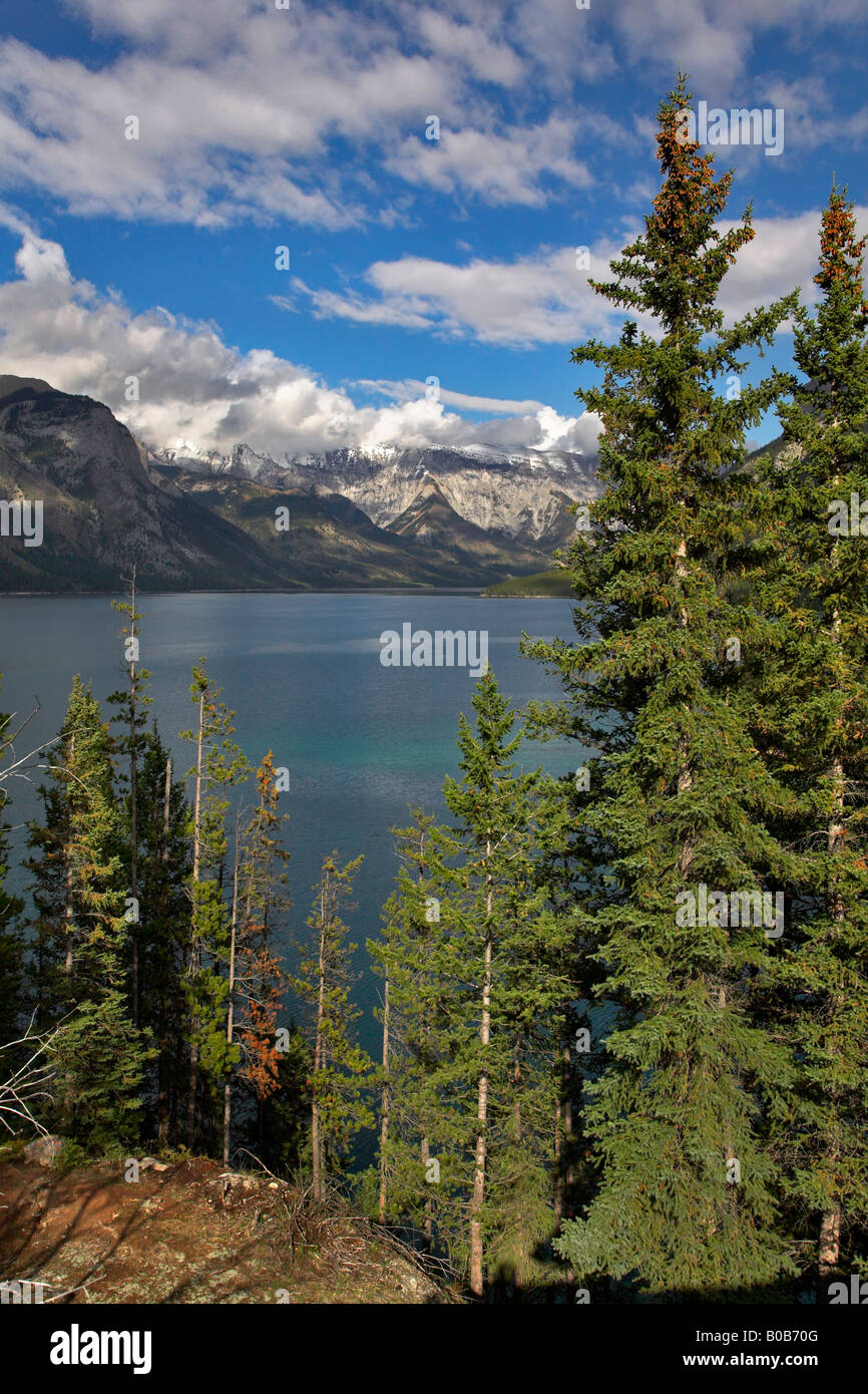Fine emerald lake in an environment of mountains and woods Stock Photo ...