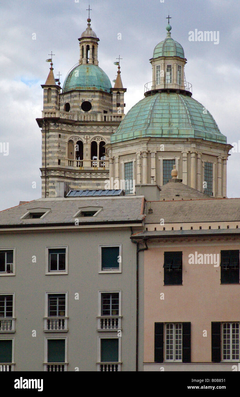 Genoa liguria italy dome tower hi-res stock photography and images - Alamy