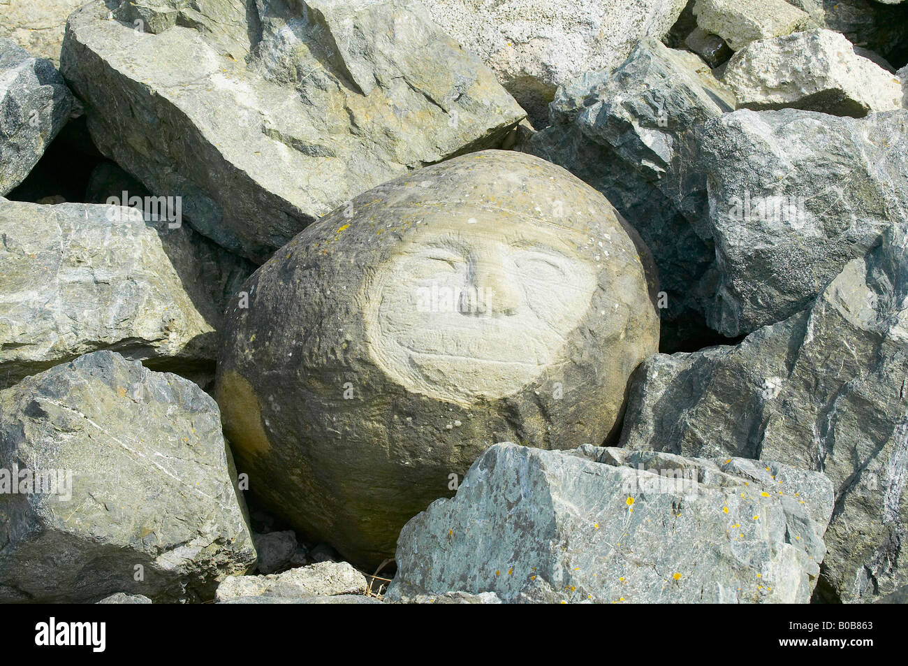 Rock face image carved drawn or painted rock art hi-res stock ...