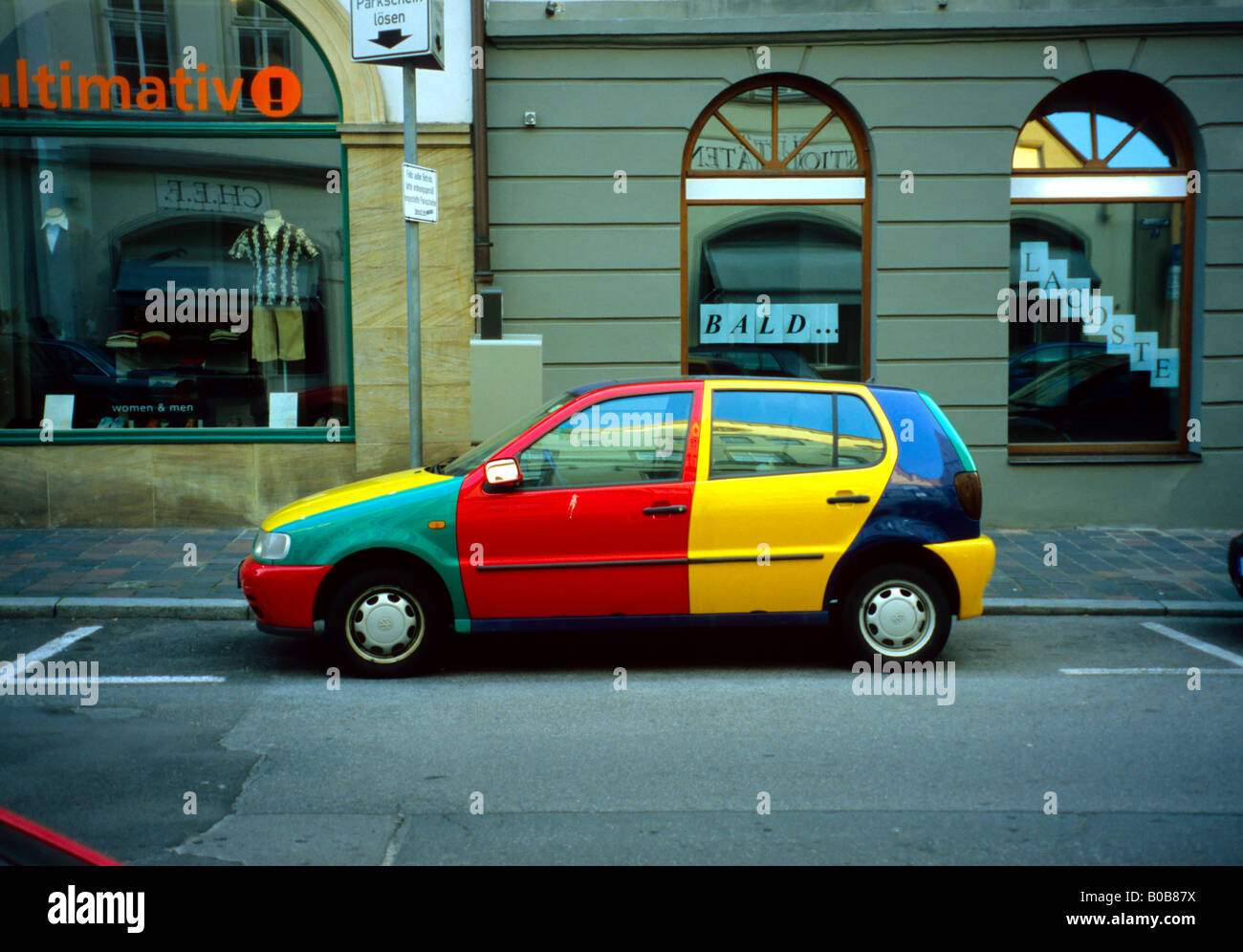 multiple colors car on the street in Germany Stock Photo - Alamy