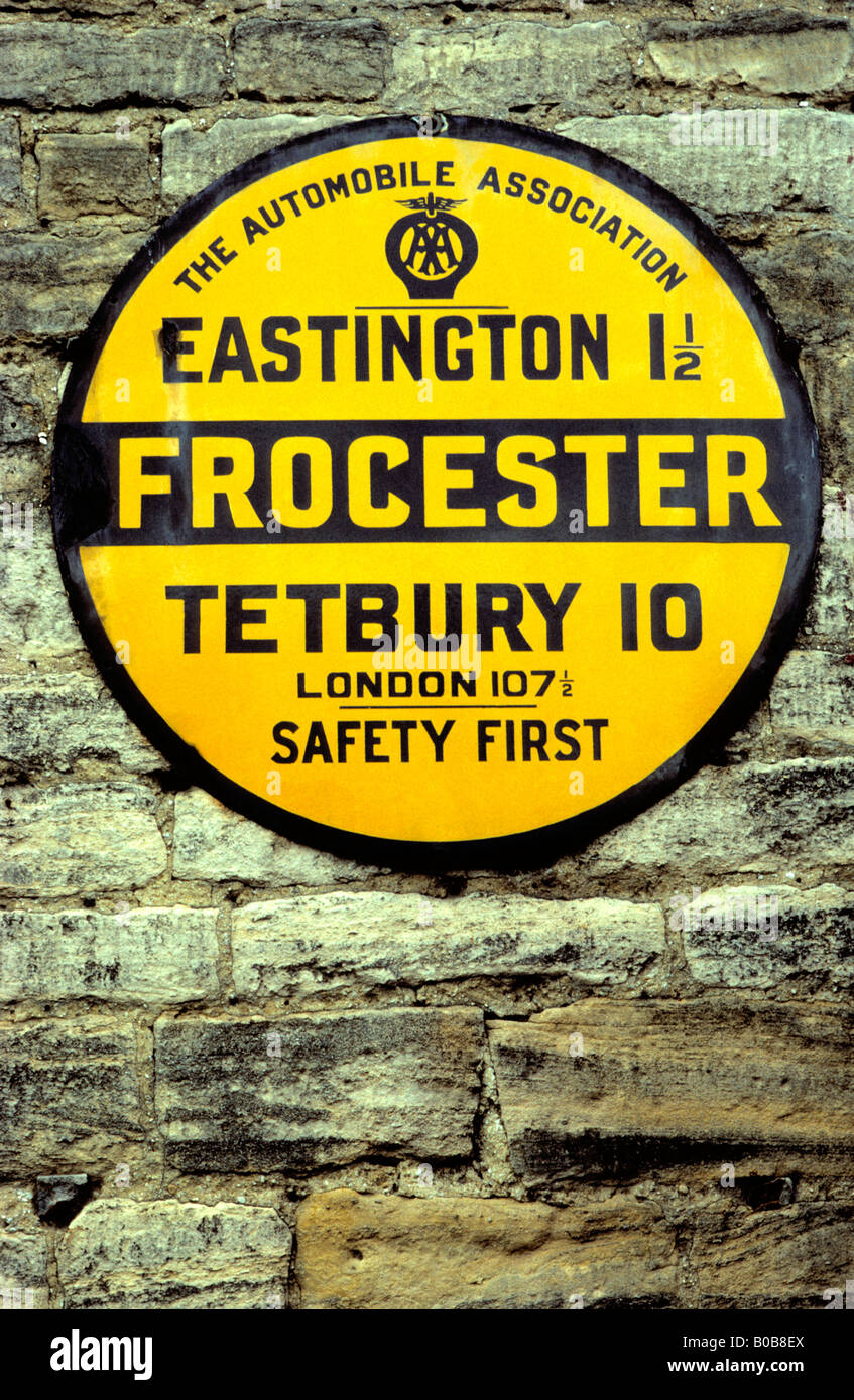 Old AA sign, Frocester, Gloucestershire, UK Stock Photo - Alamy