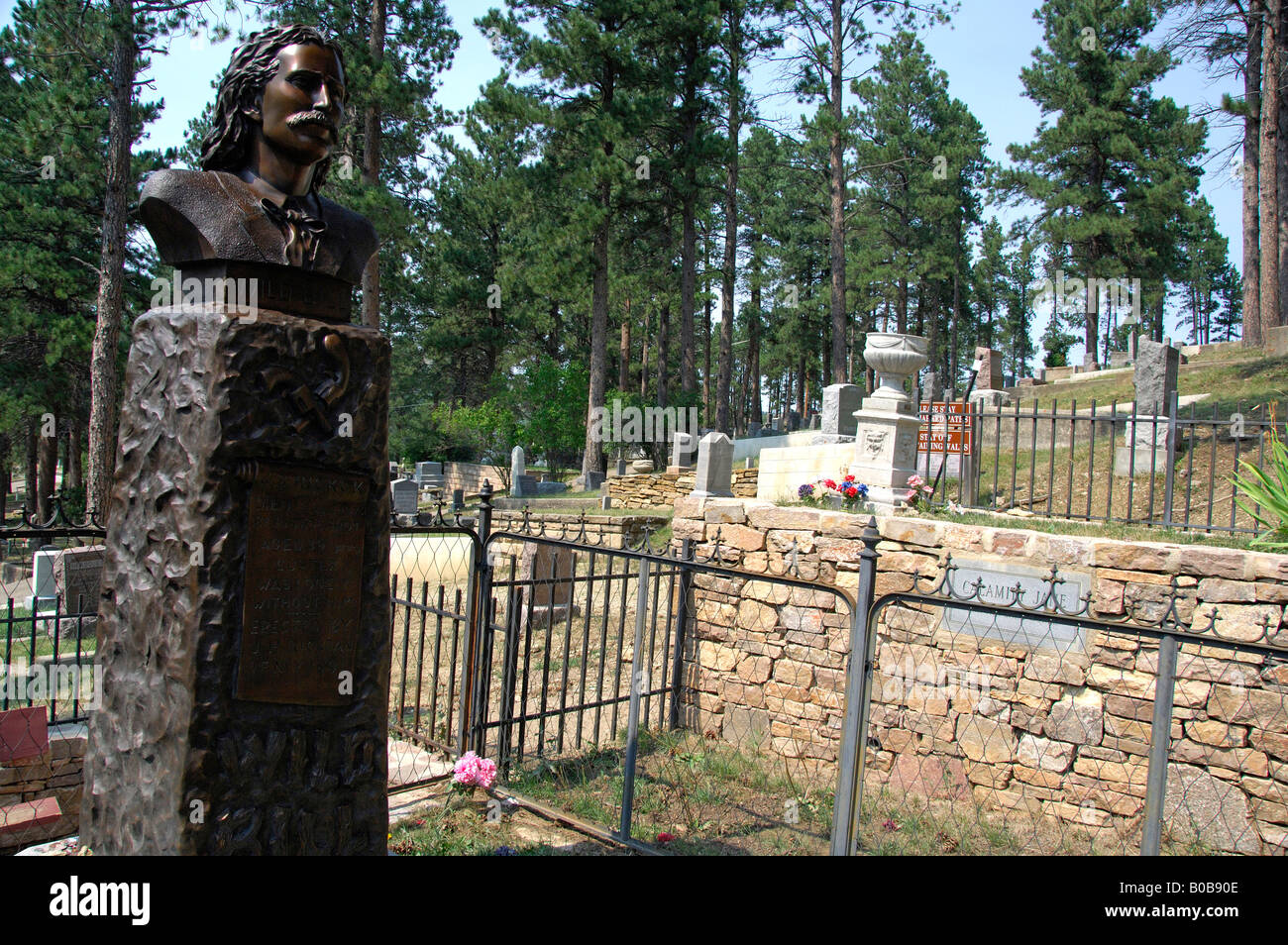 North America, USA, South Dakota, Deadwood, Mt. Moriah Cemetery. Wild ...