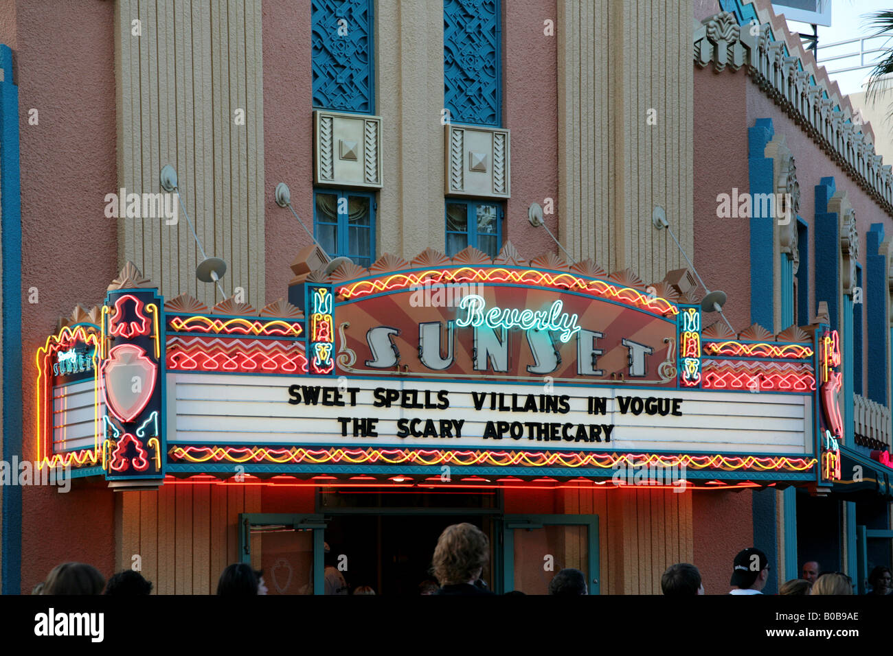 Fake cinema buildings at a set of Hollywood Studios at Disney. For ...