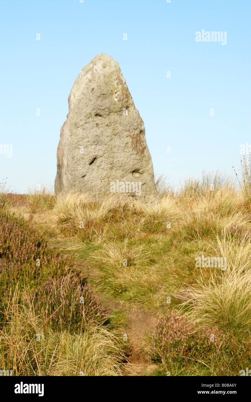 waymarker standing stone on Danby Moor in North York Moors national ...