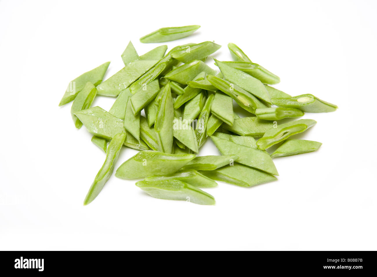 Green beans isolated on a white studio background Stock Photo - Alamy
