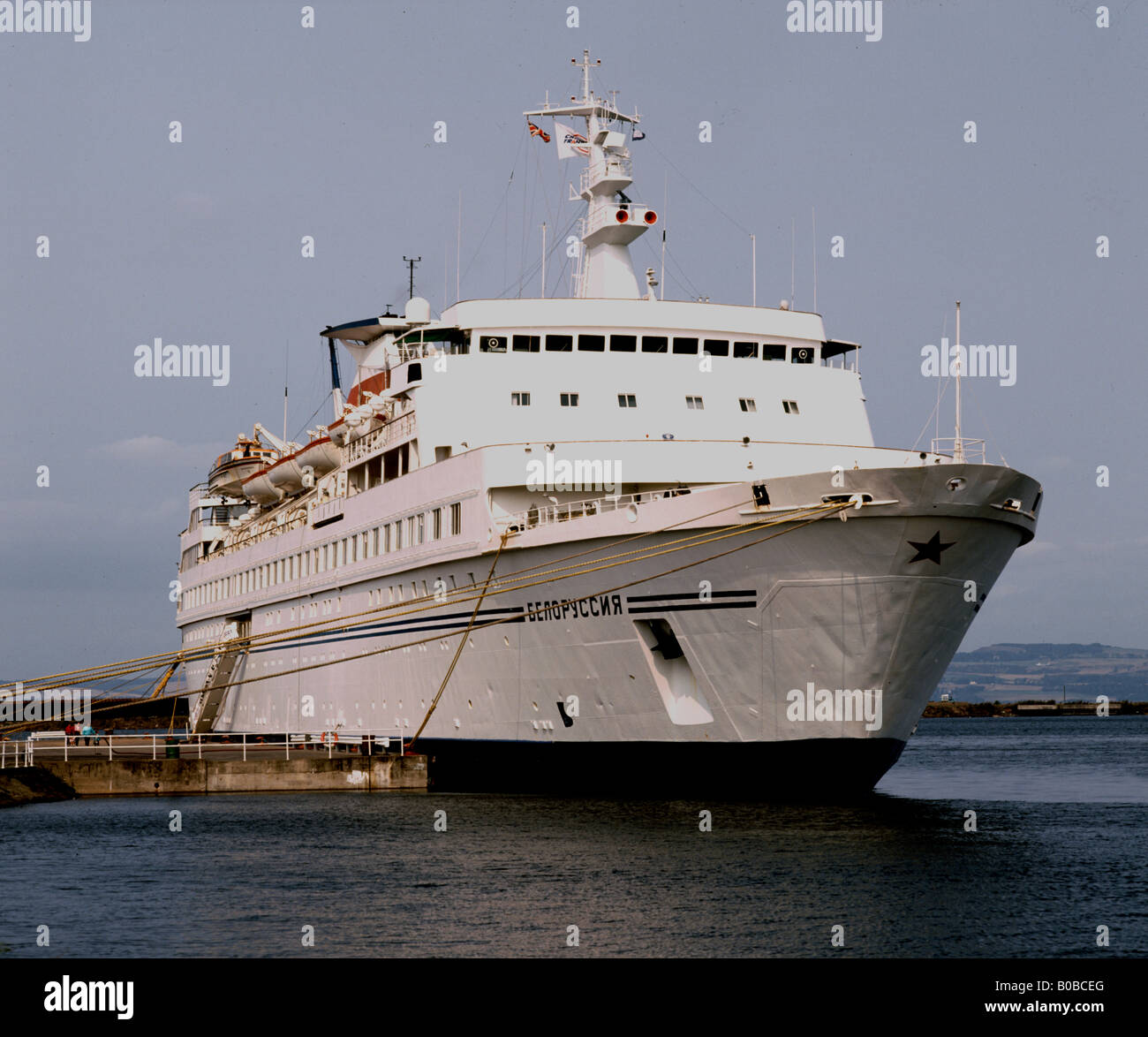 Cruise ship Leith Edinburgh Scotland late 1980s Stock Photo - Alamy
