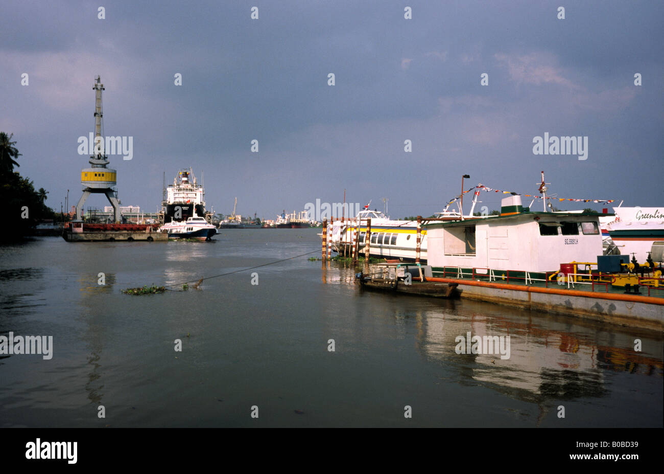 Feb 3, 2003 - Ferry pier and shipyard on the Saigon River in the ...