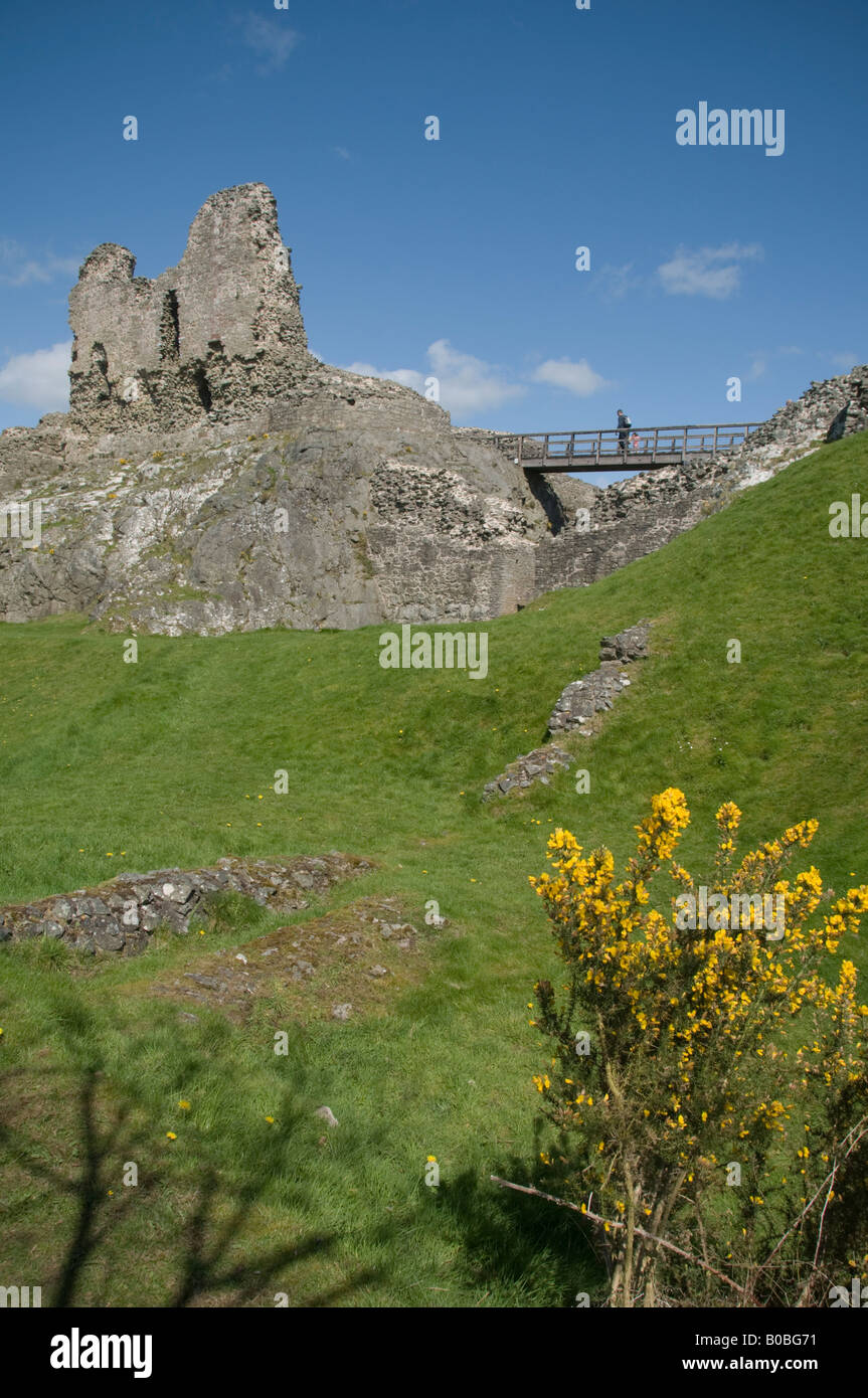 The ruins of 13th century Montgomery Castle, built for Henry 3rd; a ...