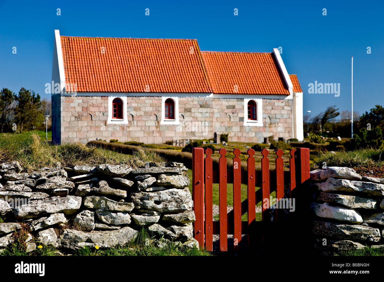 The Hansted church Stock Photo - Alamy