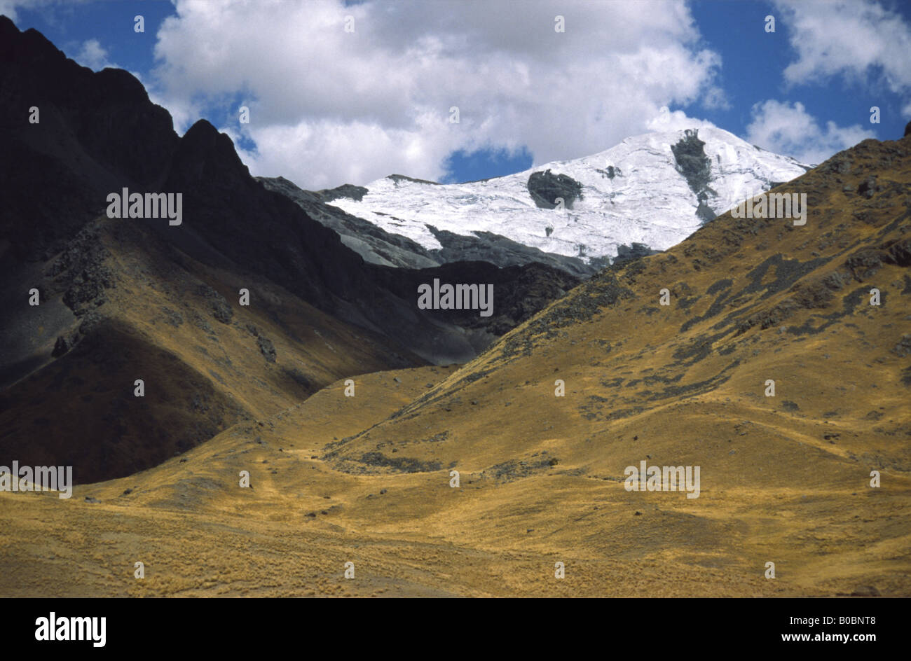 Peruvian landscape with snow Stock Photo - Alamy