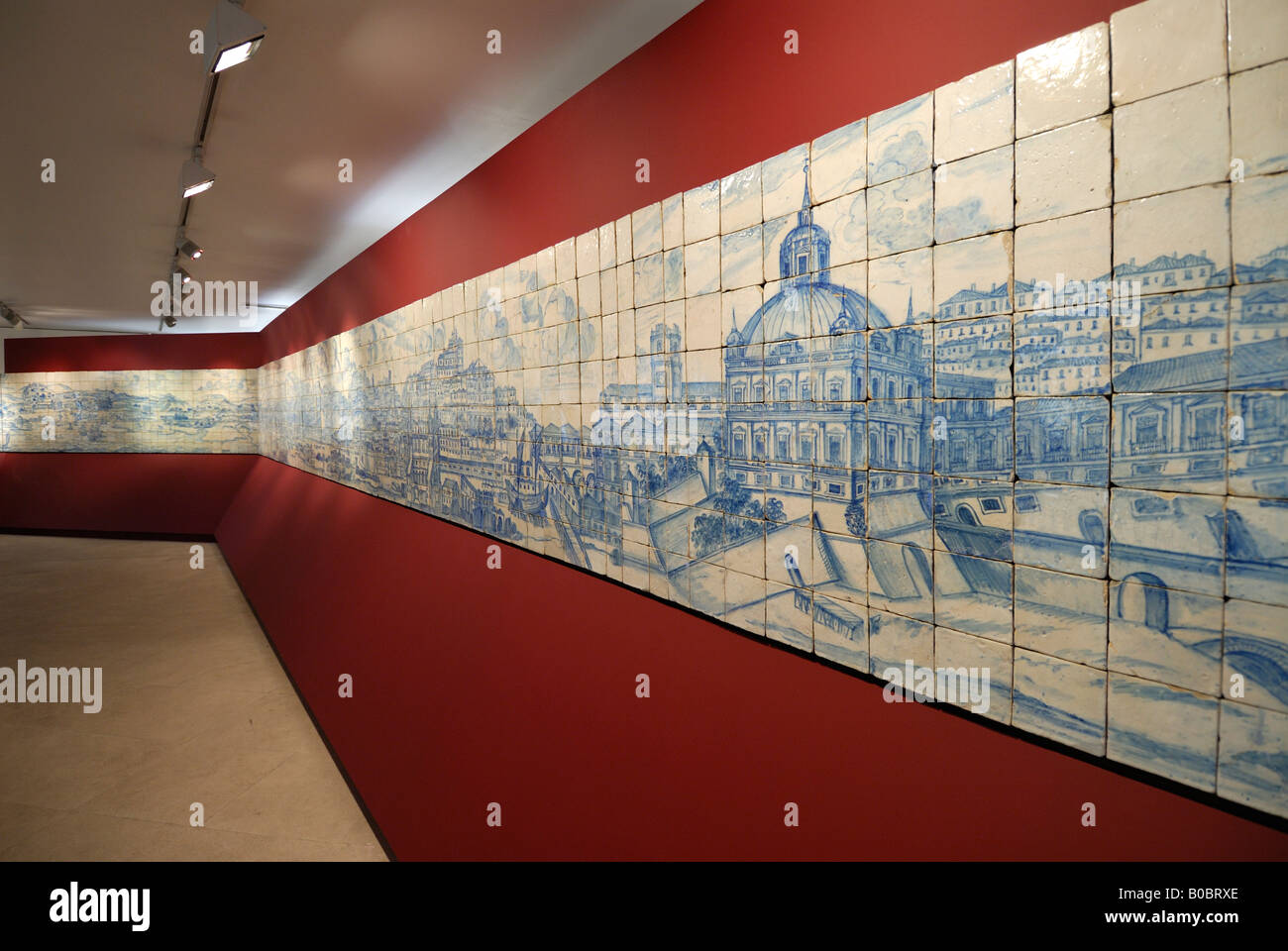 Lisbon Portugal Panorama of Lisbon in the Museu Nacional do Azulejo ...