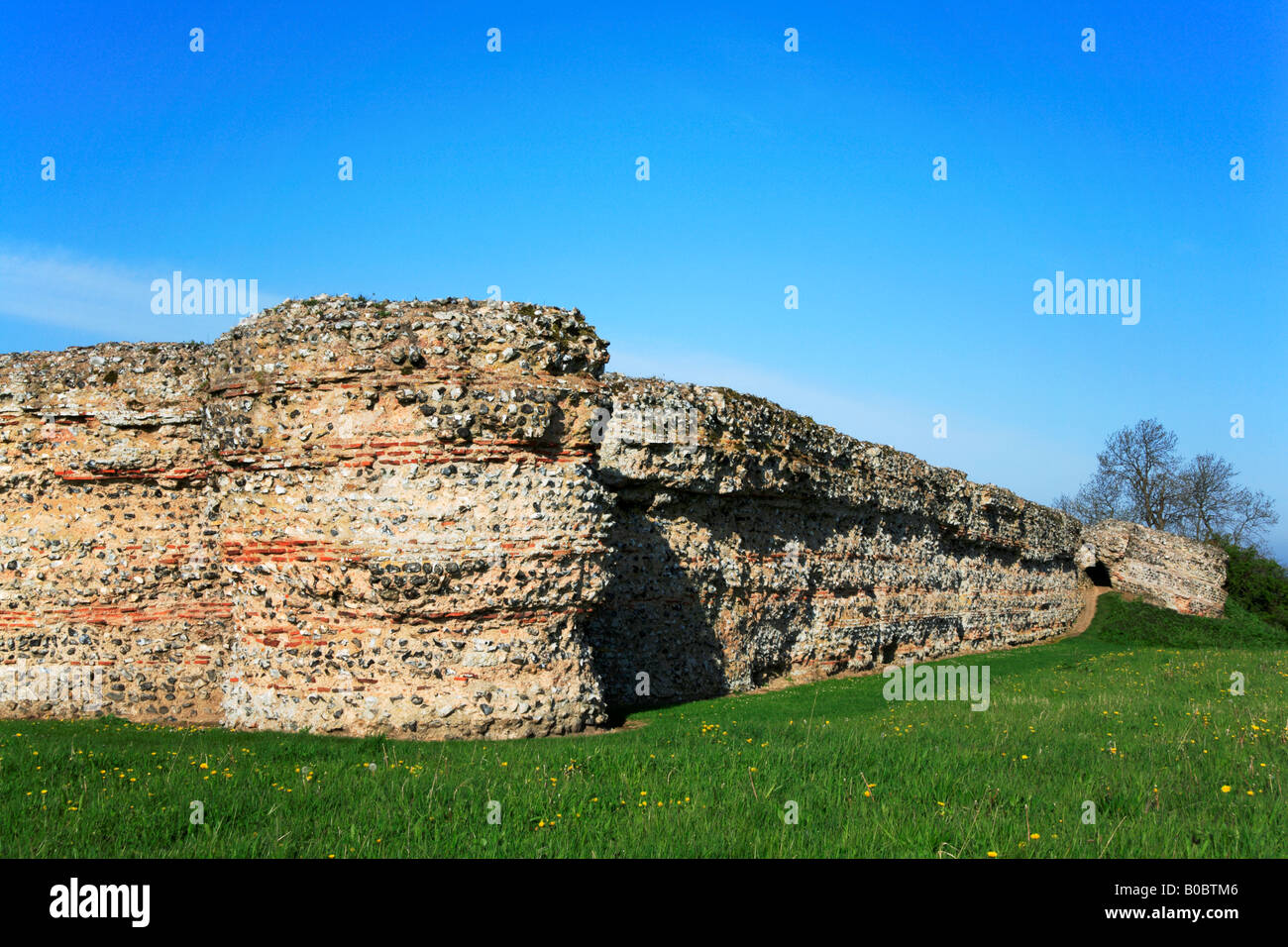 Walls and Bastion on the North-East corner of the Roman Fort of ...