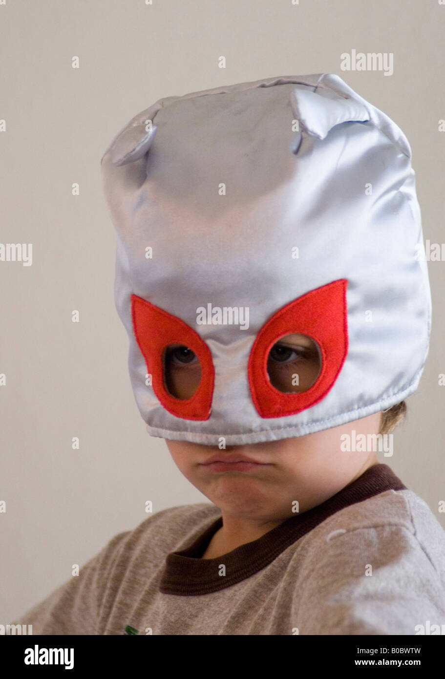 Boy in an alien mask Stock Photo - Alamy