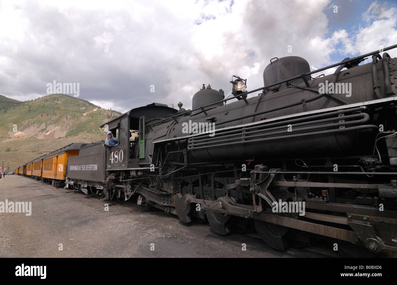 Old tourist steam train Durango Silverton Silverton Colorado USA Stock ...