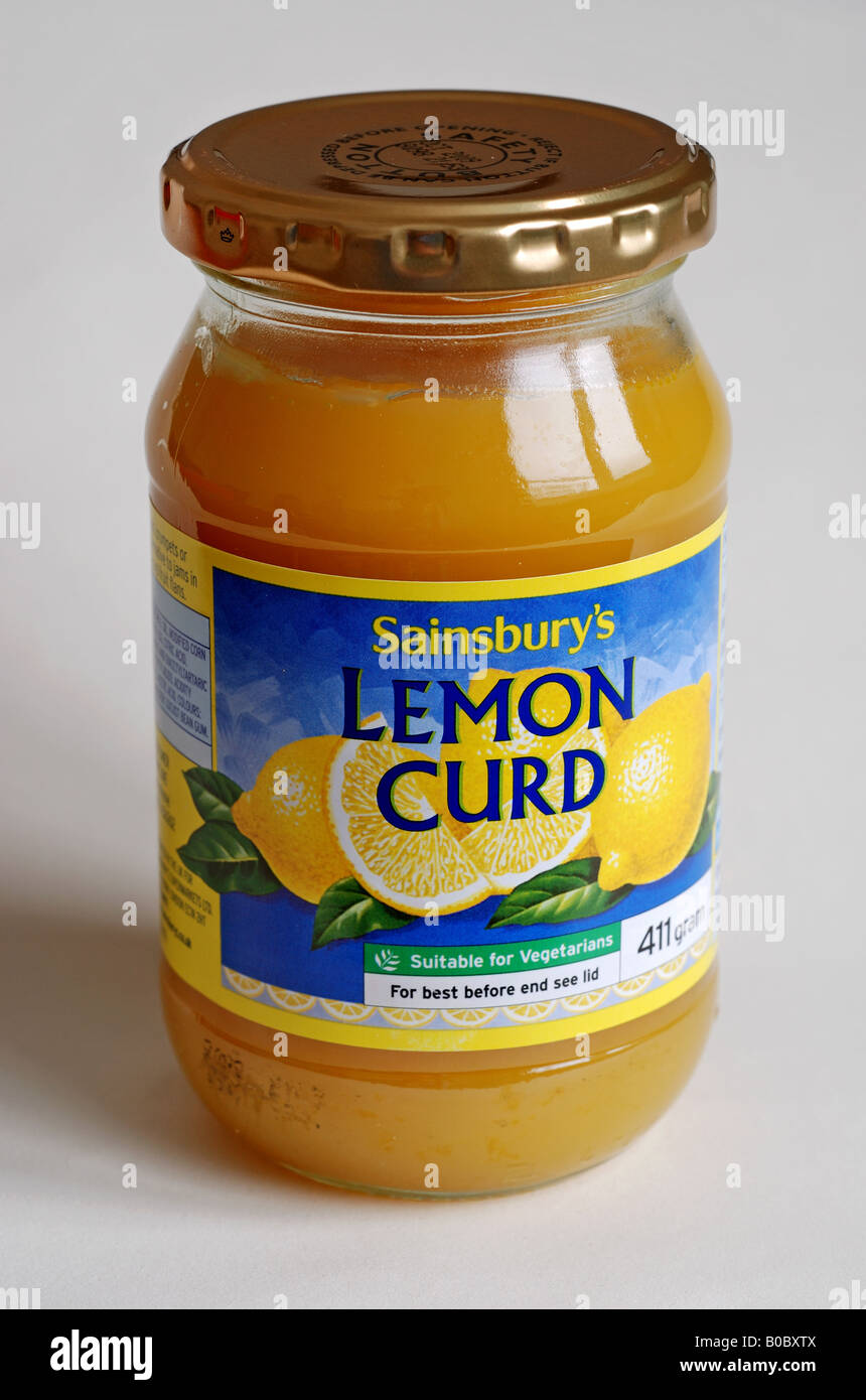 Jar of Sainsbury`s Lemon Curd Stock Photo - Alamy