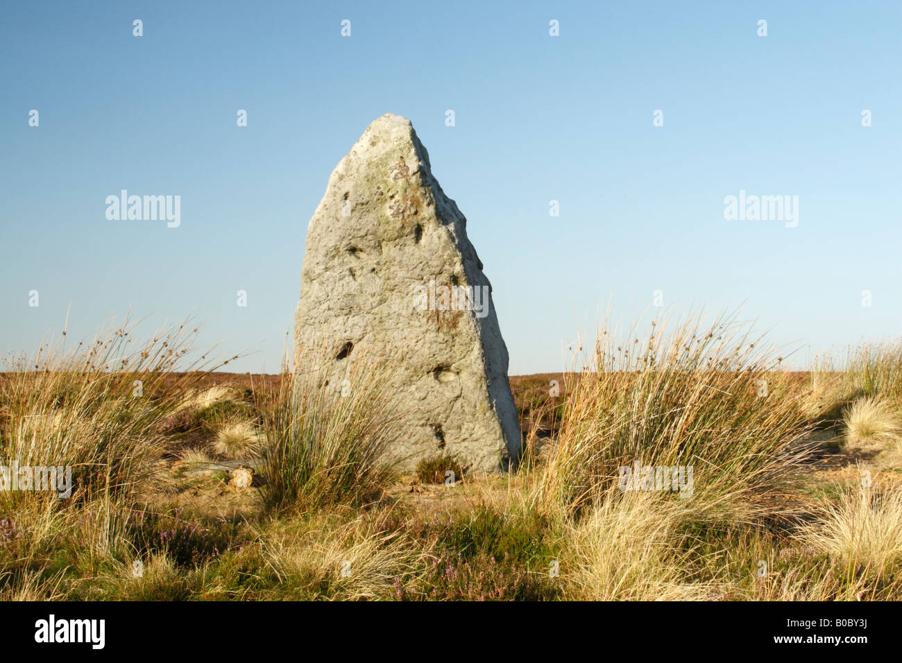 waymarker standing stone on Danby Moor in North York Moors national ...
