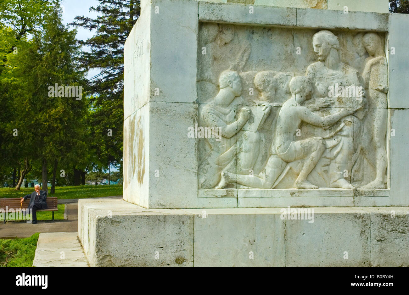 Detail in a sculpture in Kalemegdan park in Belgrade Serbia Europe ...