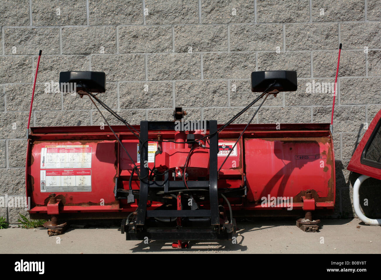Pickup truck snow plow waiting for winter again Stock Photo - Alamy