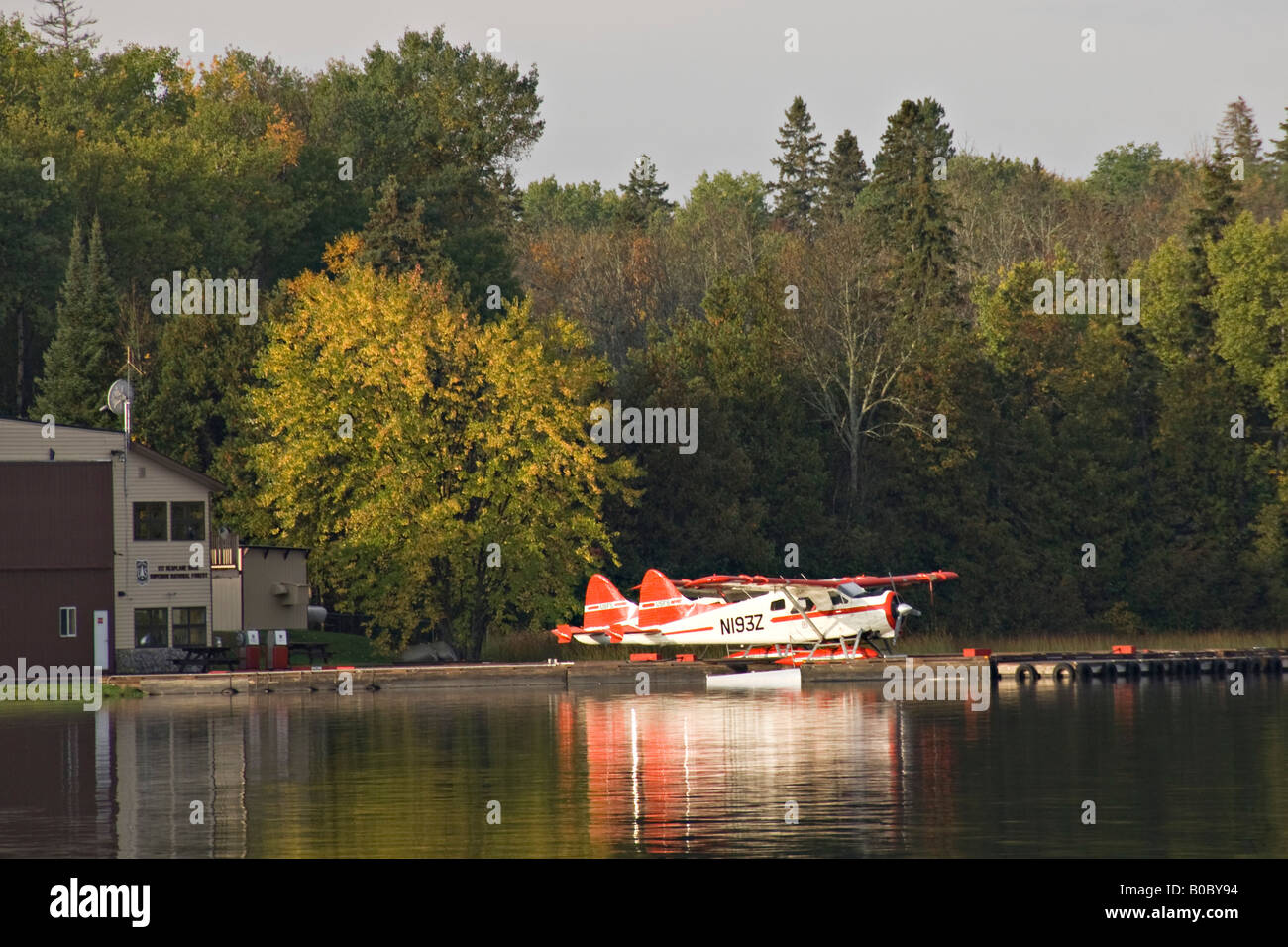 Float plane dock in the town of Ely in northern Minnesota gateway to ...