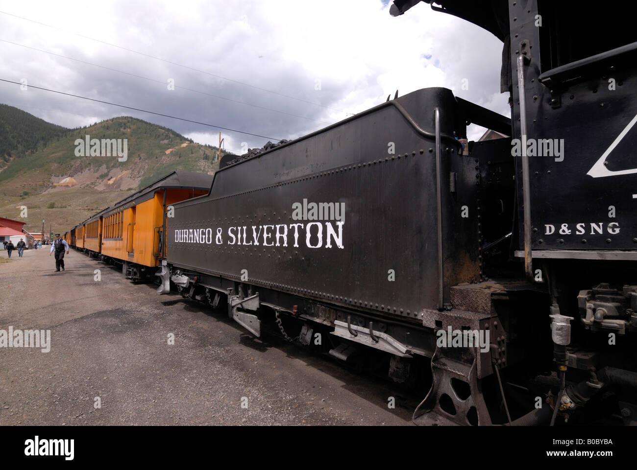 Old tourist steam train Durango Silverton Silverton Colorado USA Stock ...