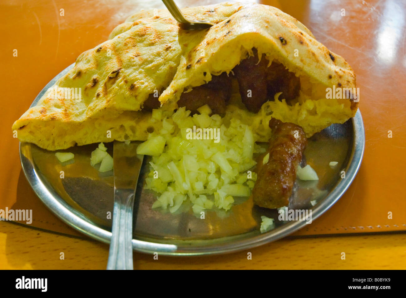 Cevapi the traditional Balkan meal in Sarajevo Bosnia Hercegovina ...