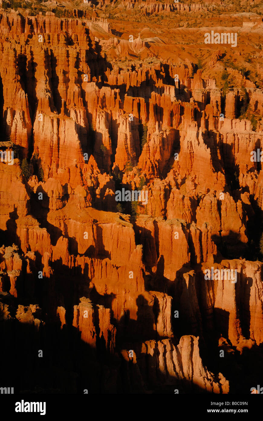 Close up of the pinnacles beautiful rock formations of Bryce Canyon ...