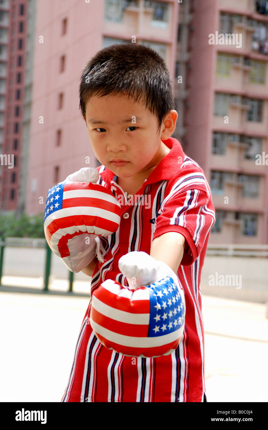 a boy Boxing Stock Photo - Alamy