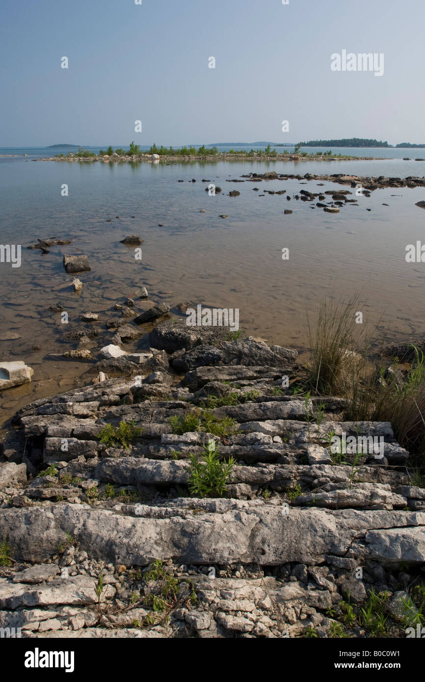 Lake Huron shoreline of Drummond Island in Michigan s Upper Peninsula ...