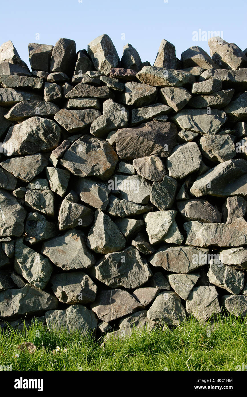 Dry stone wall England UK Stock Photo - Alamy