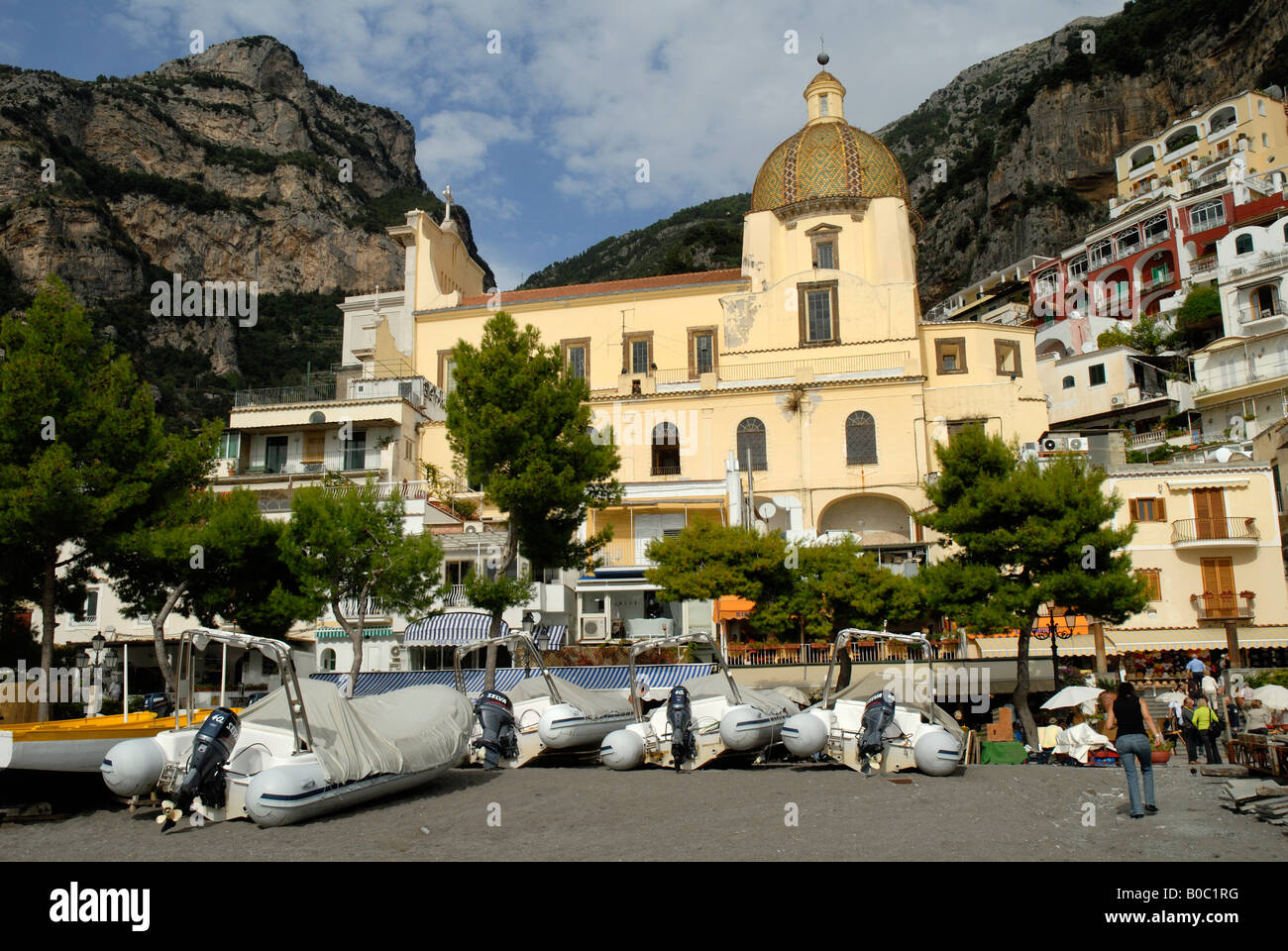 Positano on the Amalfi Coast in Campania Italy Stock Photo - Alamy