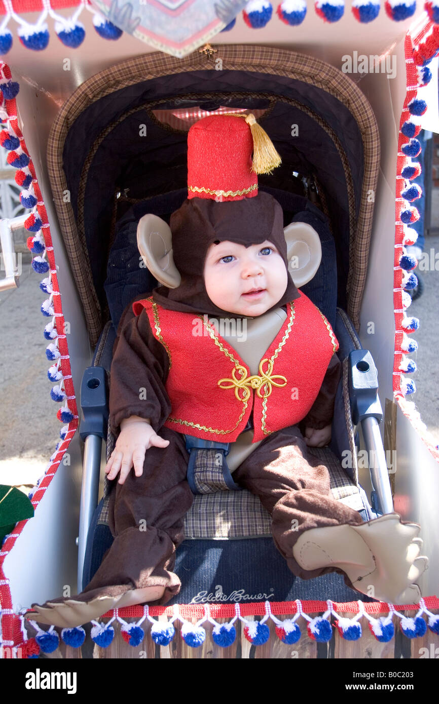 Child dressed as an organ grinder monkey at the Ragamuffin Parade in ...