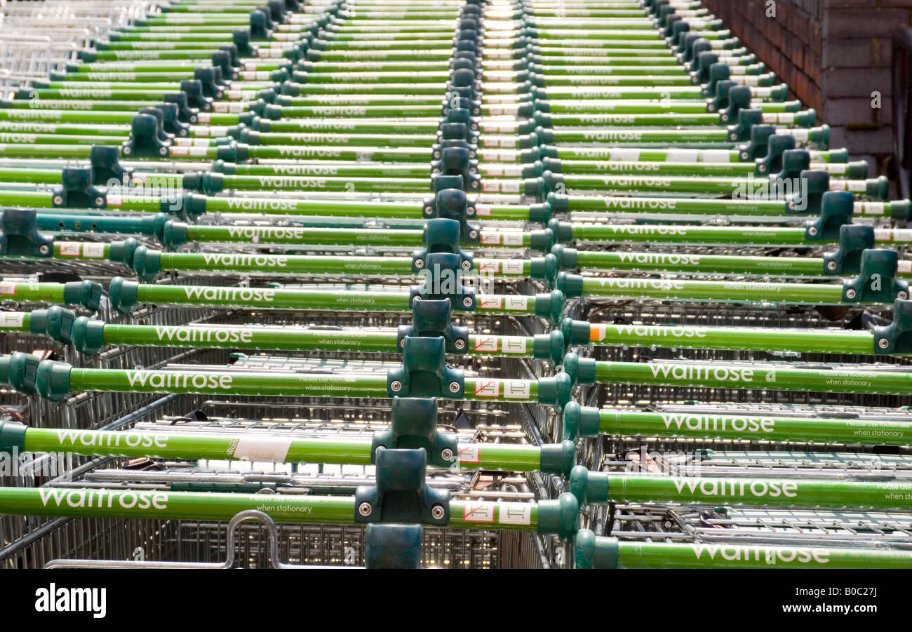Waitrose shopping trolley hi-res stock photography and images - Alamy