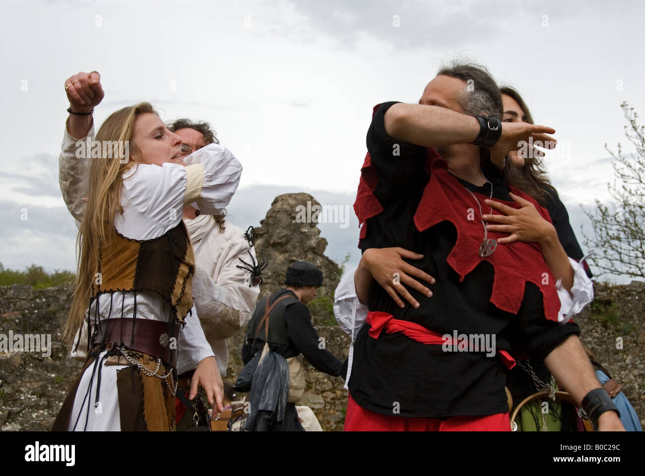 Stock photo of a actors performing in a medieval pageant Stock Photo ...