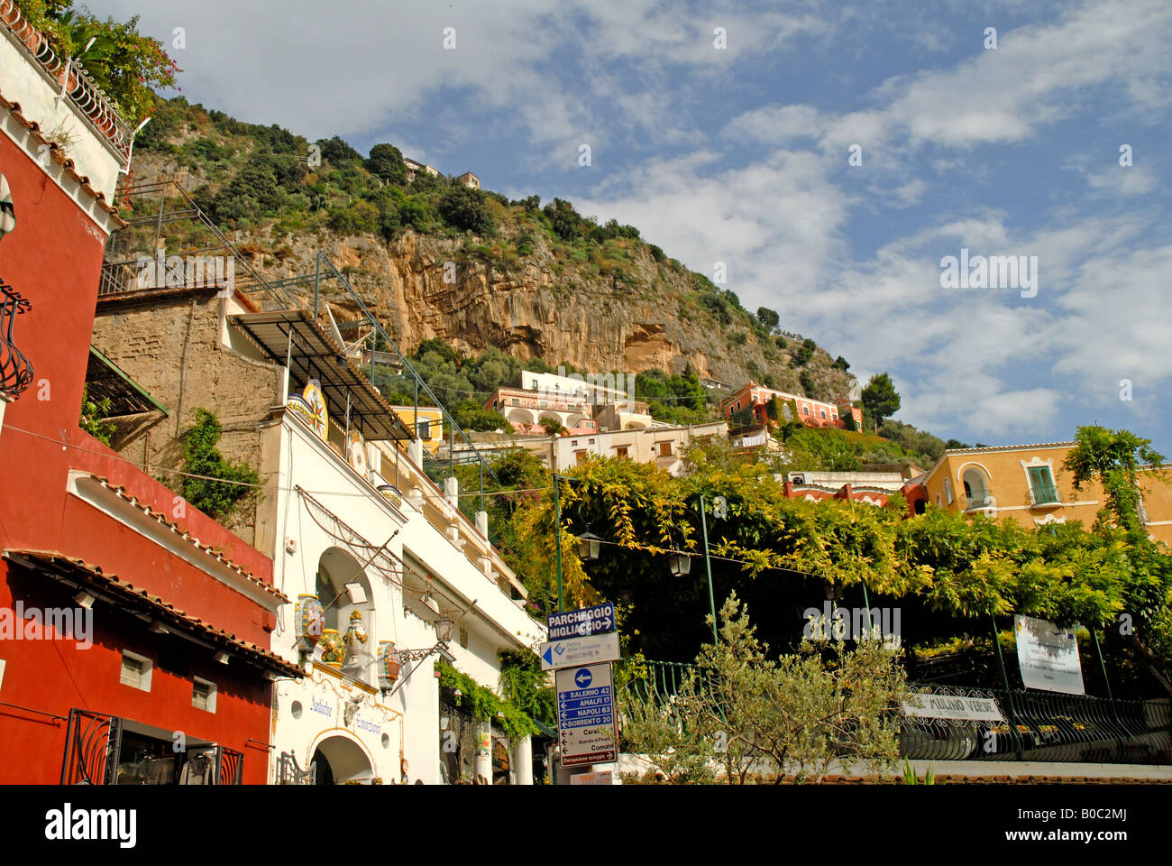 Positano on the Amalfi Coast in Campania Italy Stock Photo - Alamy