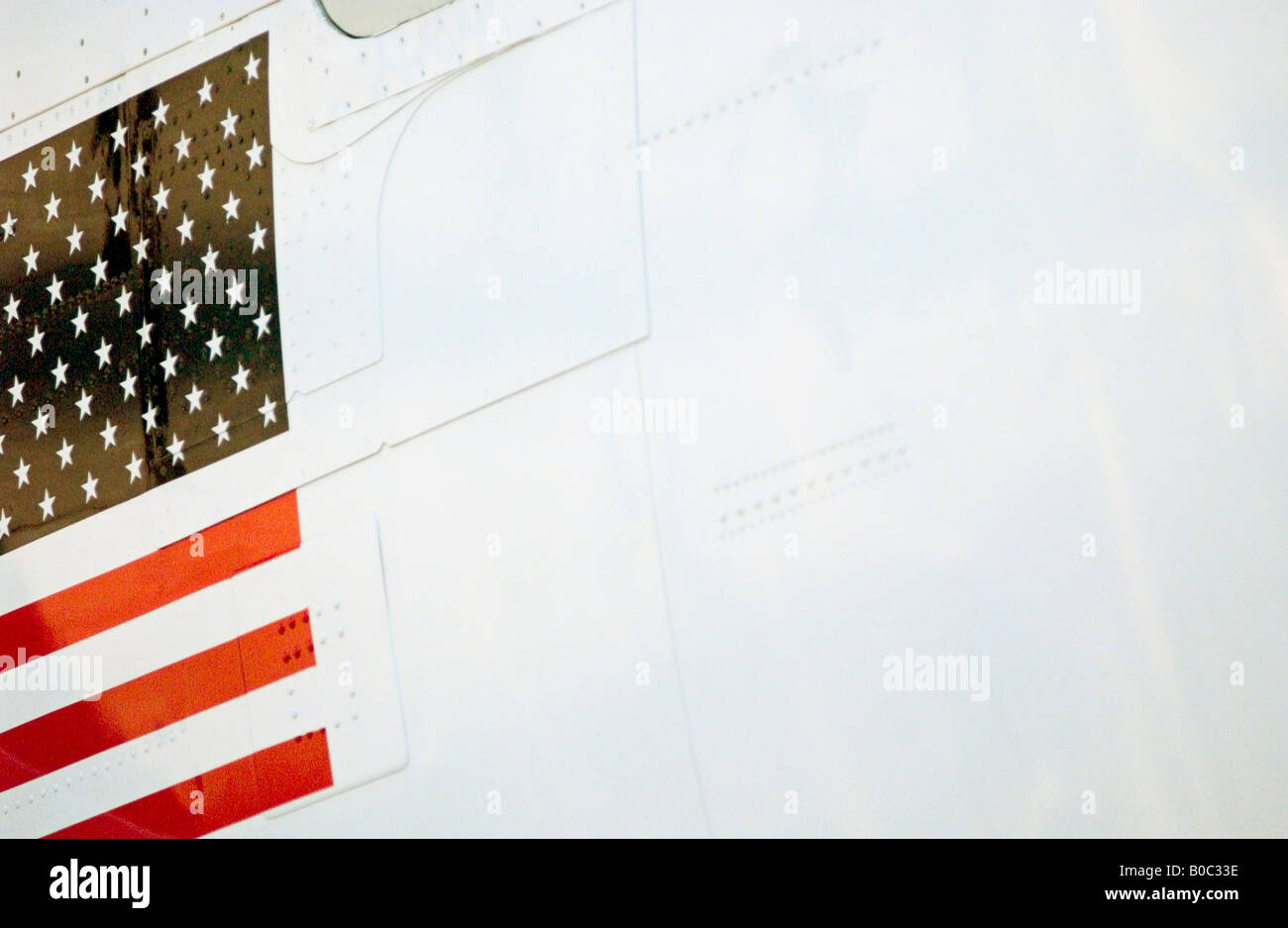 American flag on side of Airplane Stock Photo - Alamy