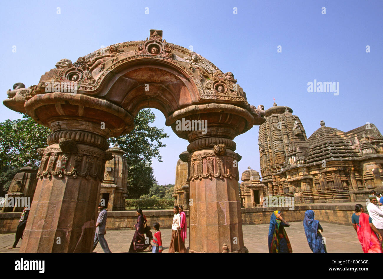 India Orissa Bhubaneswar Mukteswar temple 10th century stone torana ...